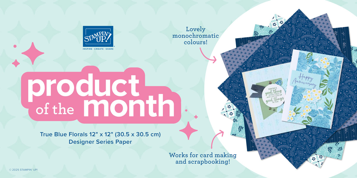 Product of the month - True Blue Floral DSP - Paper Hug By Flutter & Flow